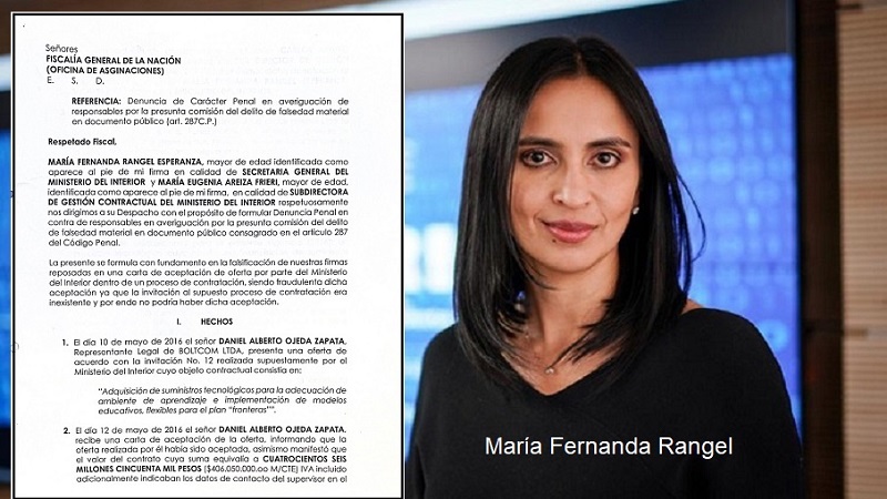 La aspirante a Contralor María Fernanda Rangel desmiente con pruebas ...